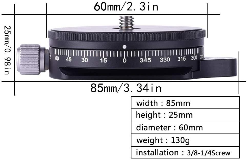 2231) Neewer Swiss Arca Style Plate Camera Base, 3/8" Screw Aluminum ...
