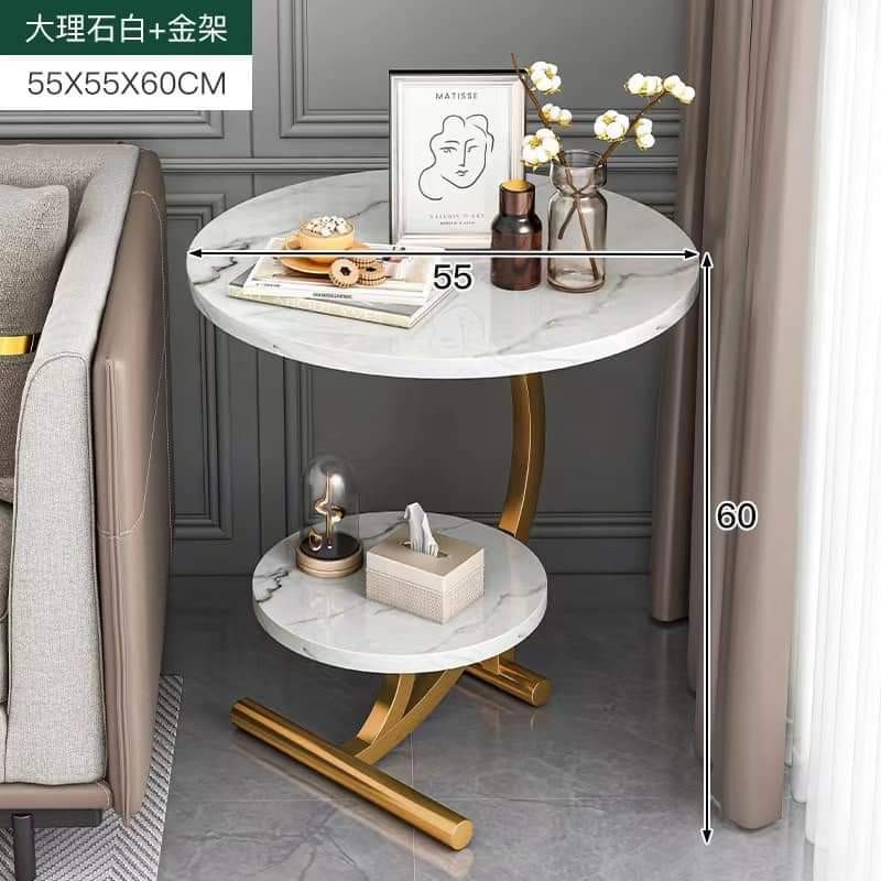 2 Layers Marble Design Center Side table, Furniture & Home Living ...