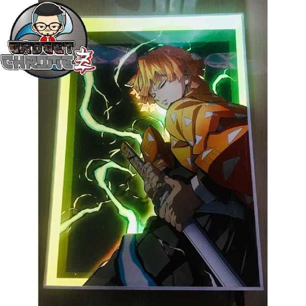 3D LED Sintra Board Mural Wall Frame | Demon Slayer | ZENITSU ...