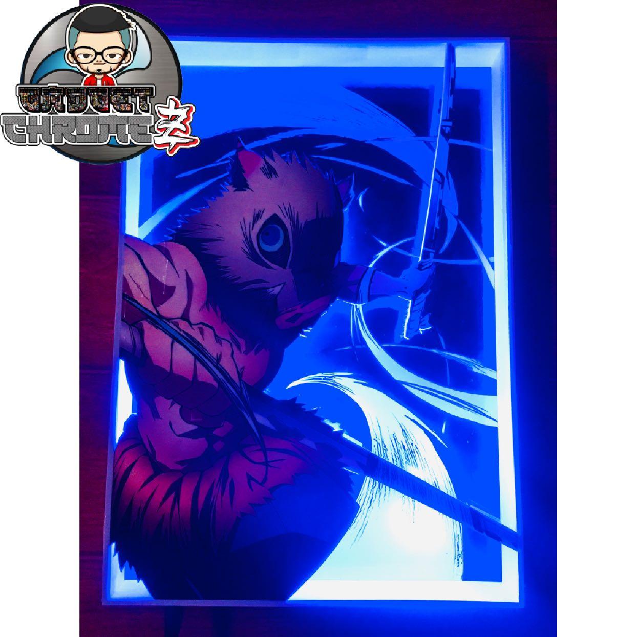 3D LED Sintra Board Mural Wall Frame | Demon Slayer | INOSUKE ...
