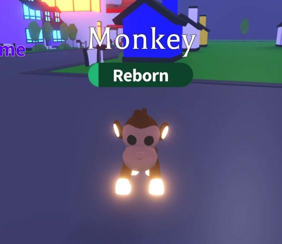Adopt me: Neon monkey (the price is 35 robux, Video Gaming, Gaming ...