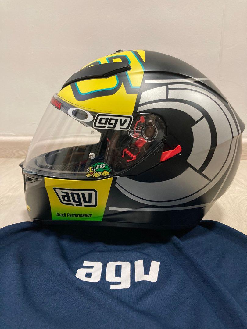 AGV K3 SV VR46 Winter Test Full Faced Helmet, Motorcycles, Motorcycle ...