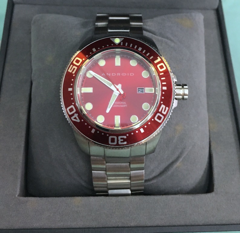 Android Divemaster 200 Men's Stainless 45mm Diving Watch NEW, Men's ...