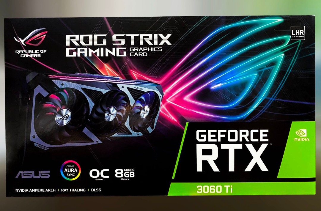 ASUS ROG STRIX GEFORCE RTX 3060 Ti GAMING OC V2 8G GDDR6 LHR, Computers ...