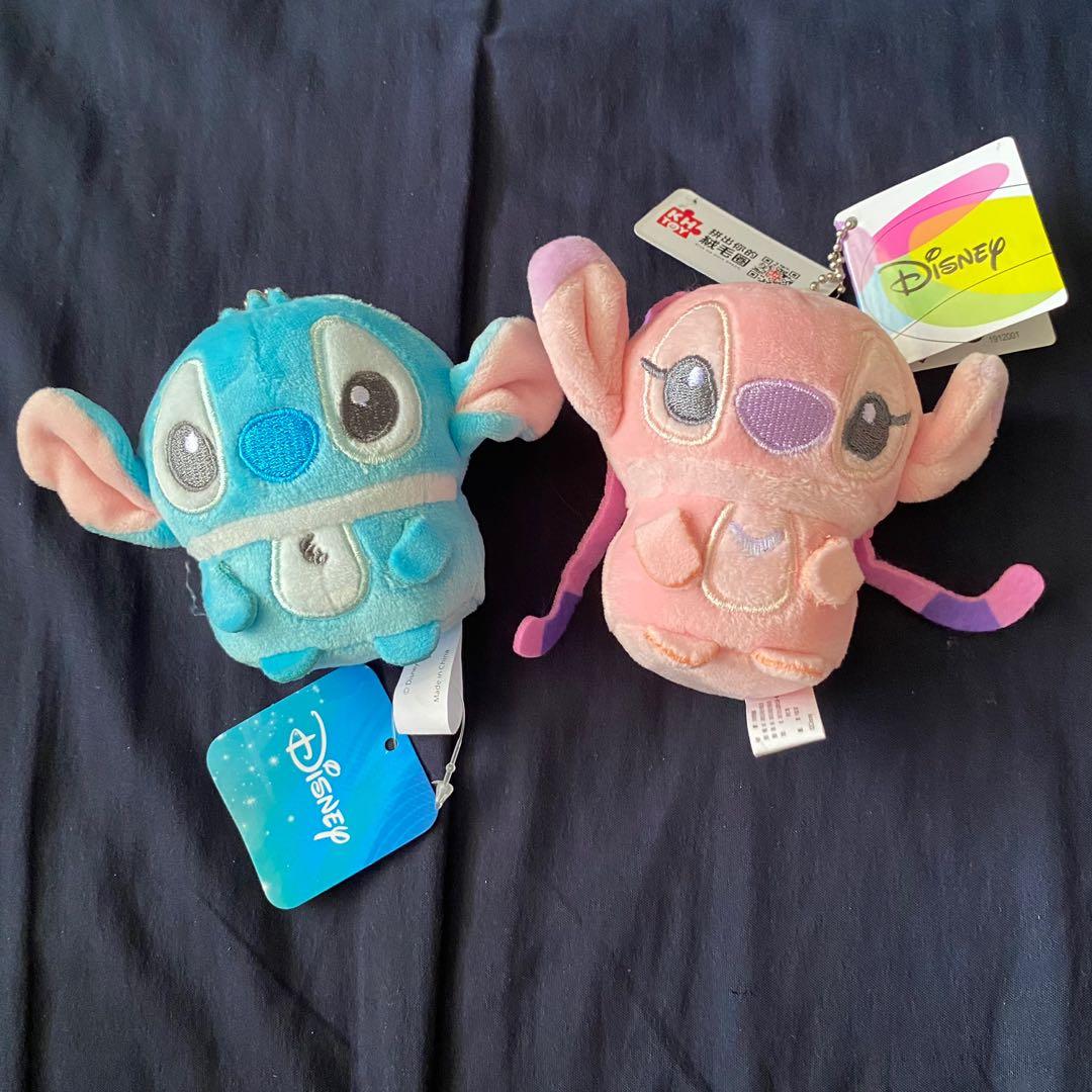 BABY MINI STITCH AND ANGEL PLUSHIES KEYCHAIN, Hobbies & Toys, Toys ...
