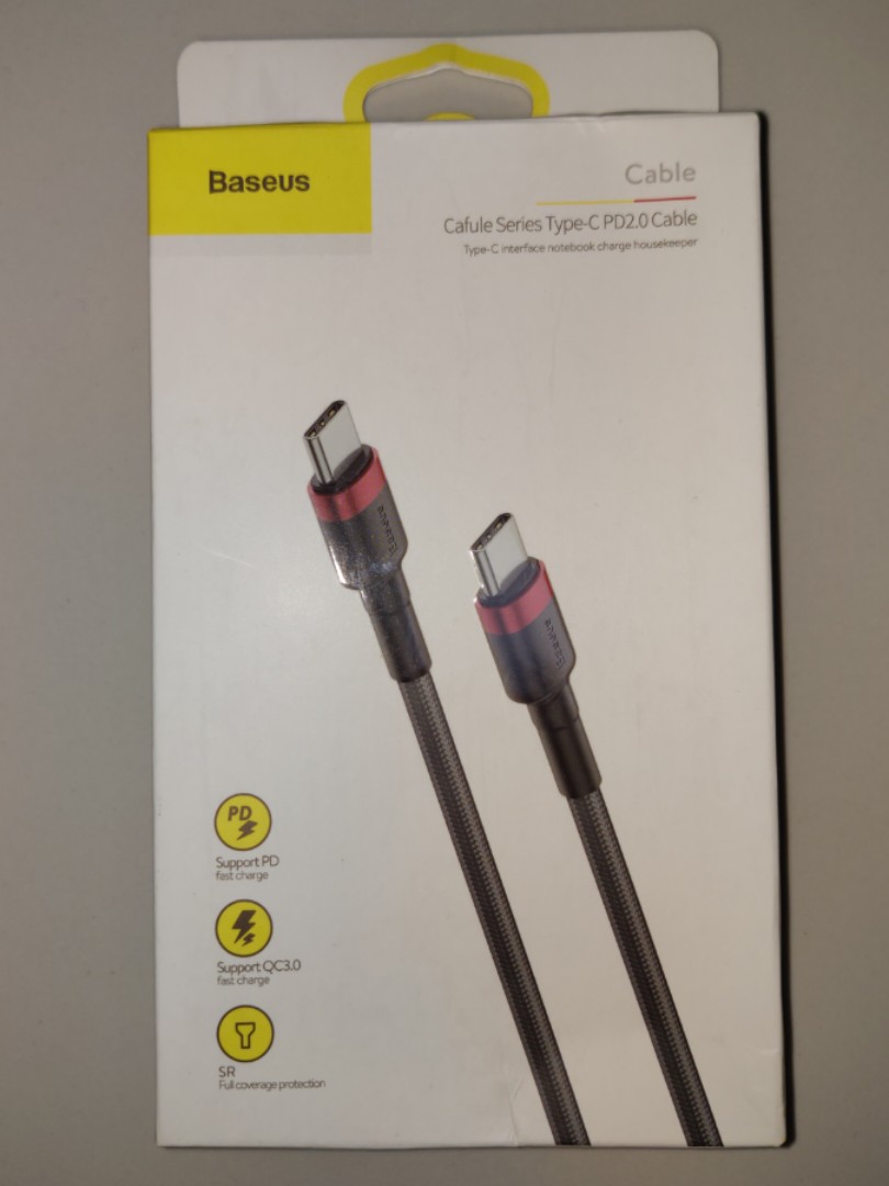 Baseus usb-c to usb-c wire, Mobile Phones & Gadgets, Mobile & Gadget ...