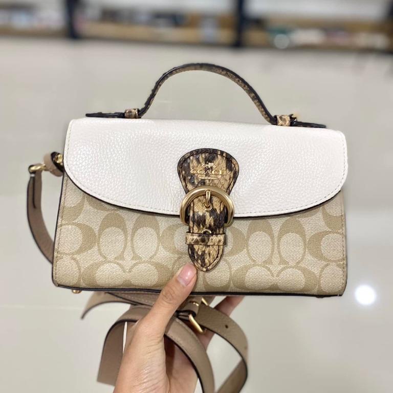 CA427 Kleo Top Handle In Blocked Signature Canvas, Women's Fashion, Bags & Wallets, Cross-body ...