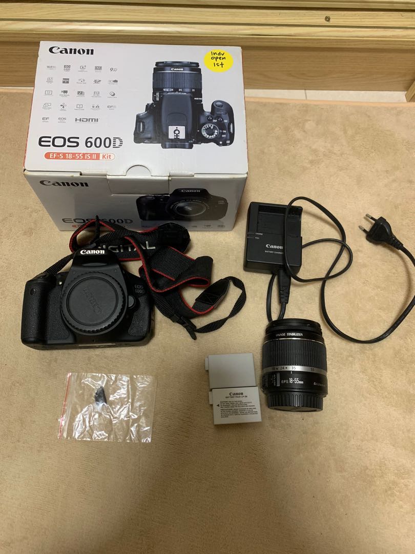 Canon 600D DSLR Body + Lens 12k Shutter Count, Photography, Cameras on ...