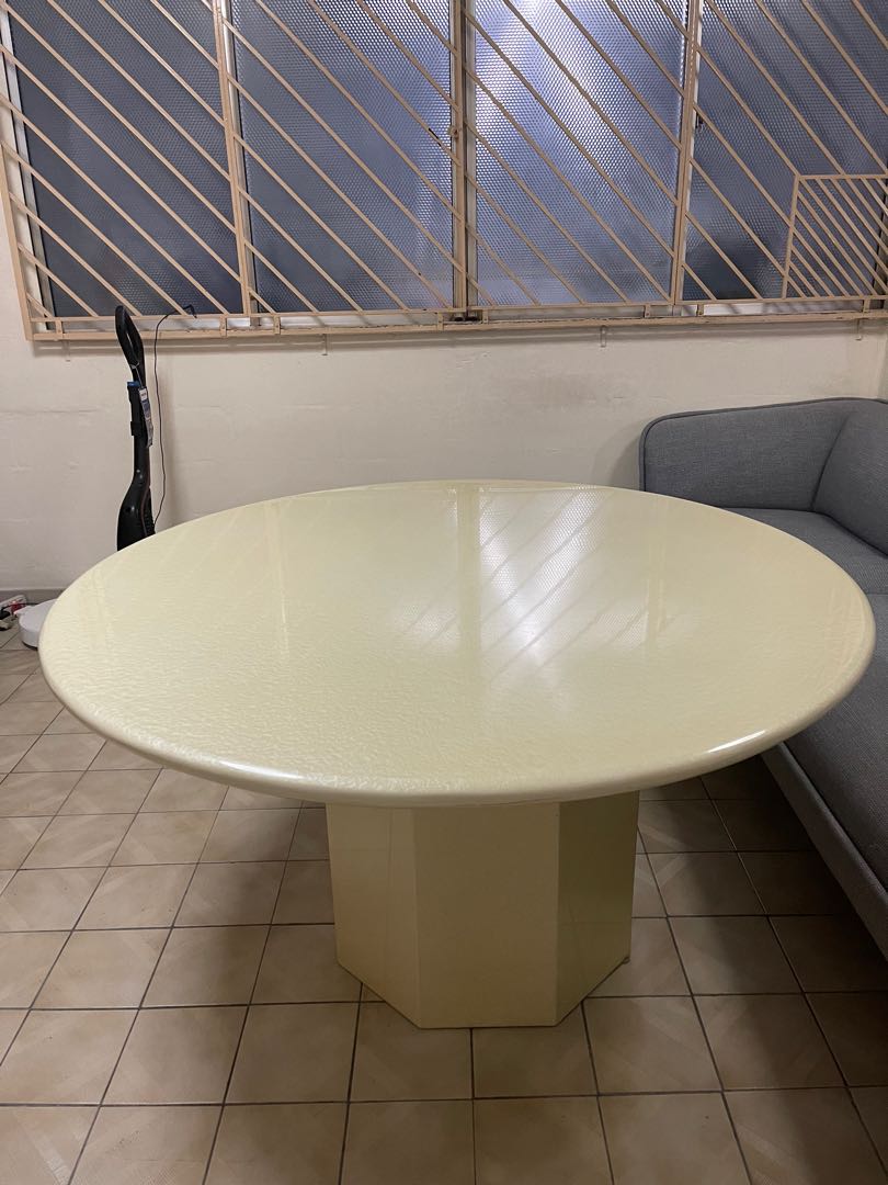 Compressed marble dining table, Furniture & Home Living, Furniture ...