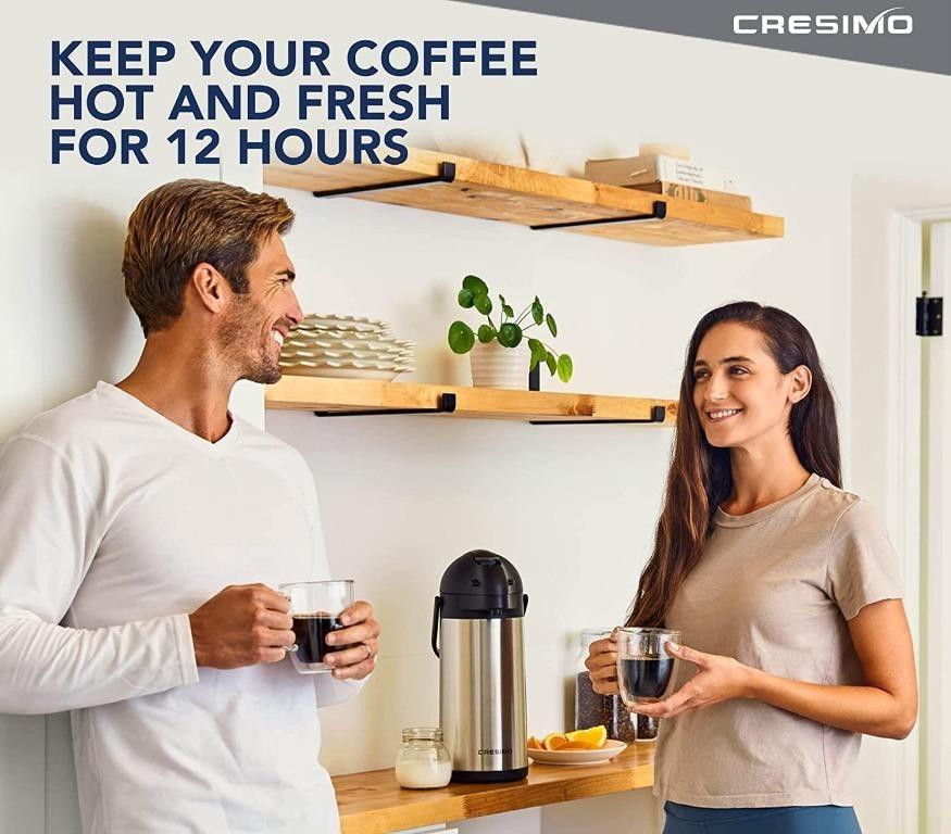 Cresimo 3 Litre Pump Action Airpot / Thermal Coffee Flask, TV & Home ...