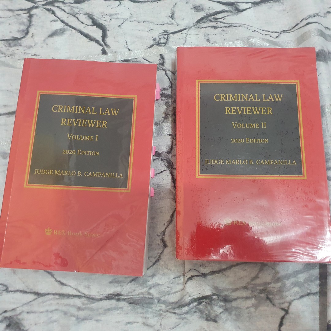 Crimina Law Reviewer Volume 1 & 2 (2020 Edition) for P700.00 each ...