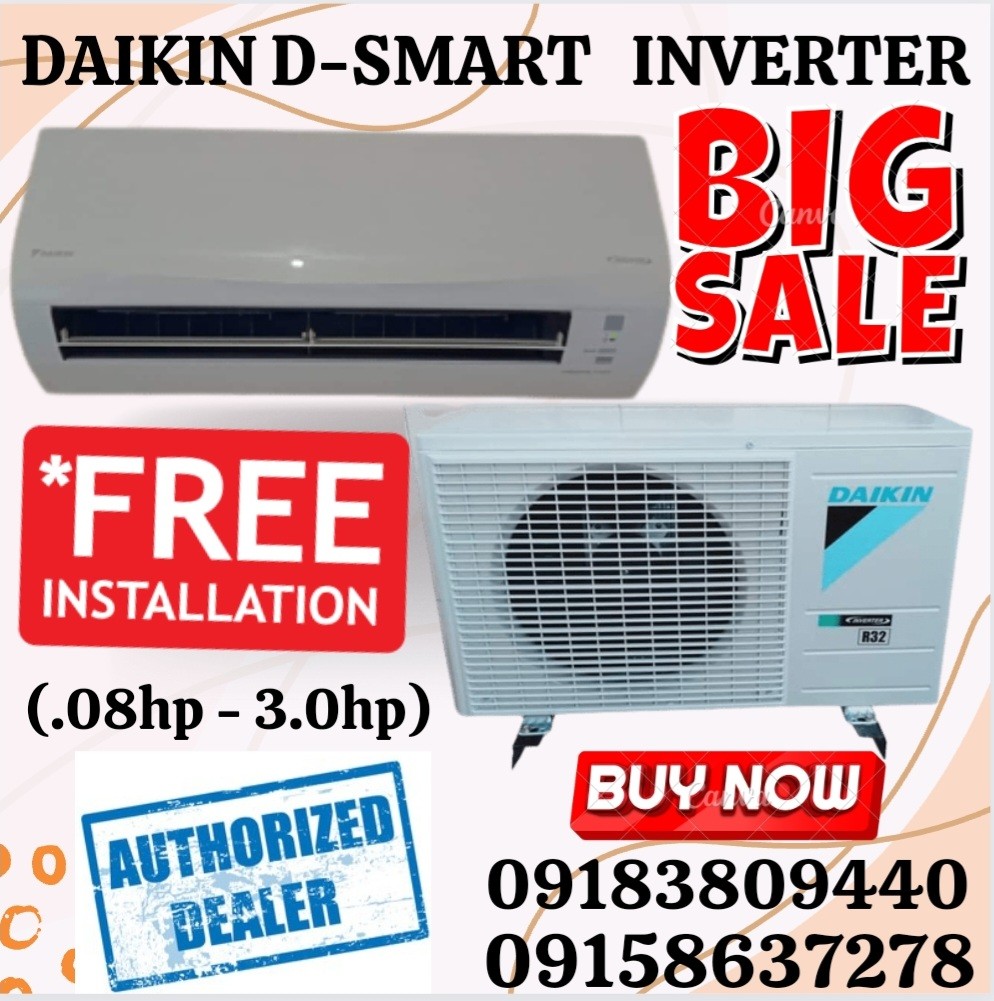 Daikin D-Smart Inverter Split Type Aircon, TV & Home Appliances, Air ...