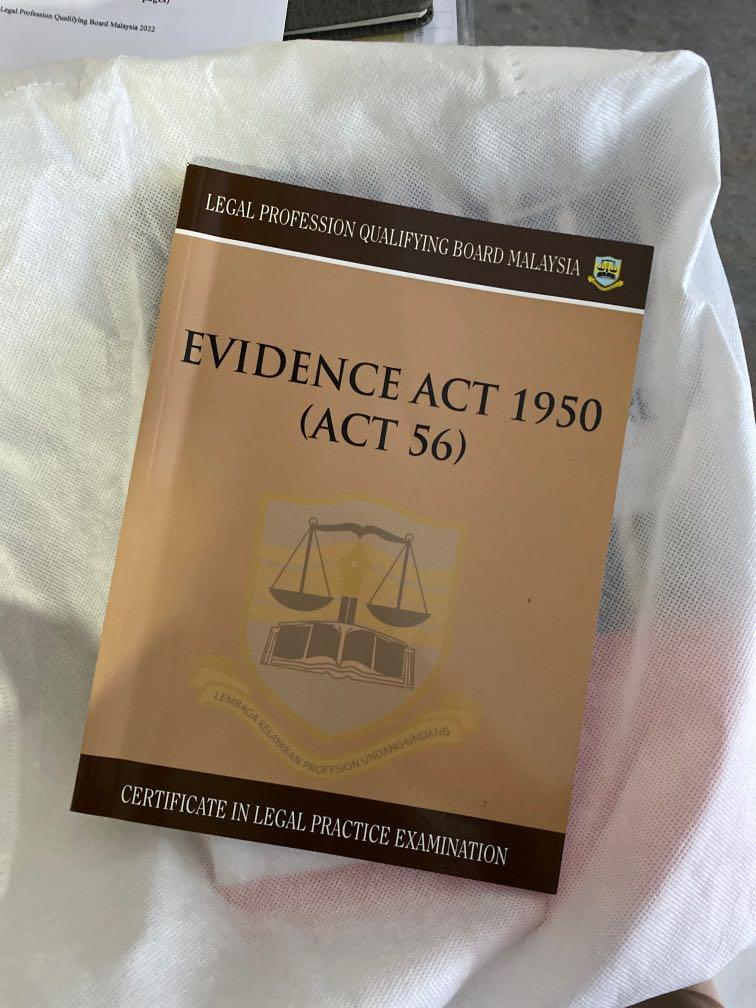 Evidence act 1950, Hobbies & Toys, Books & Magazines, Textbooks on ...