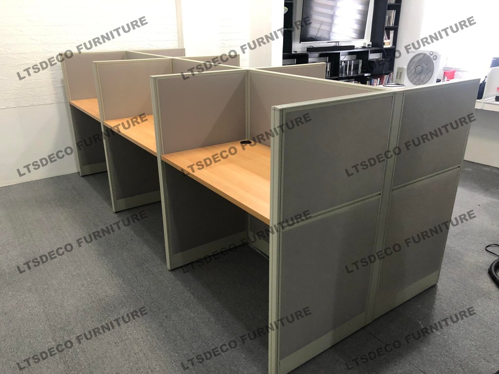 FULL FABRIC CUBICLE TABLE OFFICE PARTITION FURNITURE, Furniture & Home ...