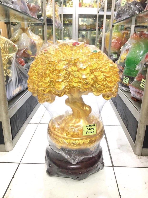 Golden Money Tree Charm Display (Detachable), Furniture & Home Living ...