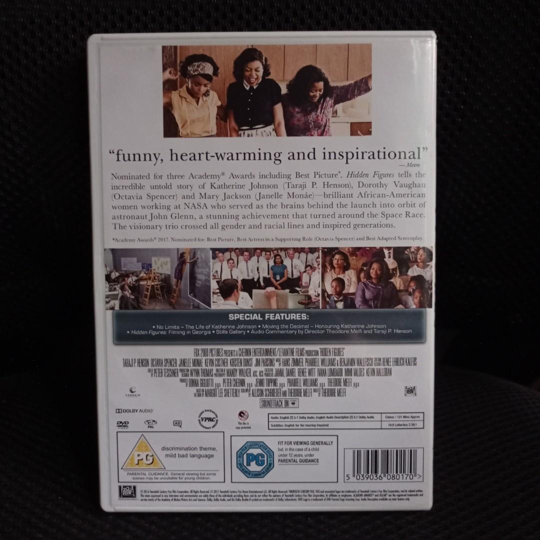 Hidden Figures Movie DVD, Hobbies & Toys, Music & Media, CDs & DVDs on ...