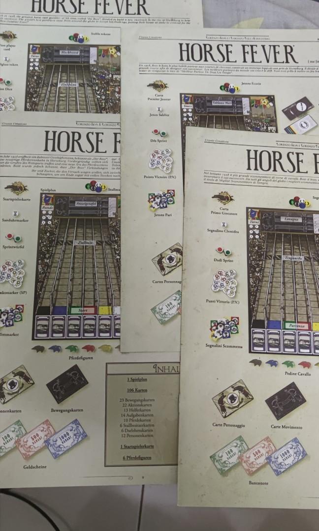 Horse Fever Board Game, Hobbies & Toys, Toys & Games on Carousell