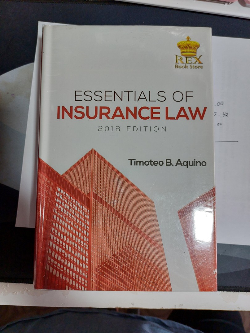 INSURANCE LAW by Aquino (2018), Hobbies & Toys, Books & Magazines ...