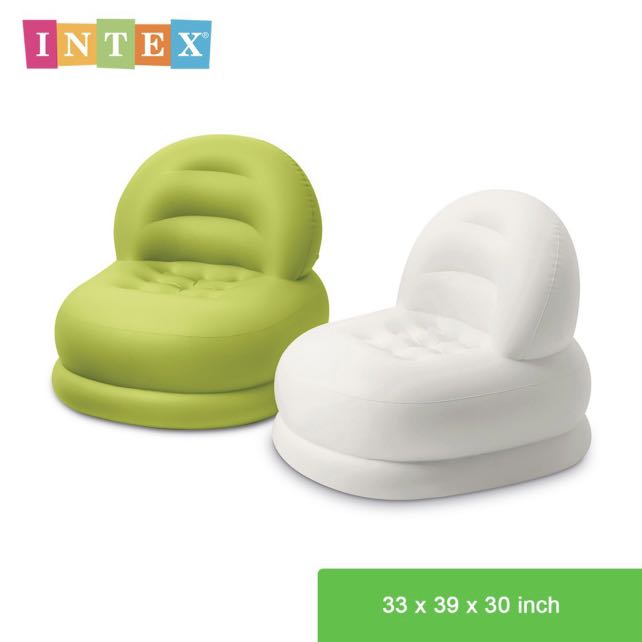 Intex Inflatable Mode Chair in White, Furniture & Home Living ...