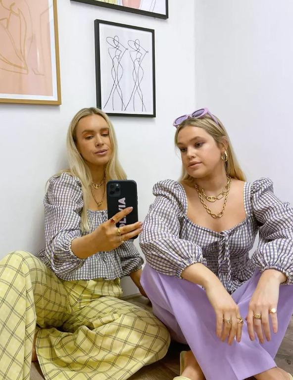 UK18 Labelrail x Olivia & Alice milkmaid blouse with shirred waist in ...