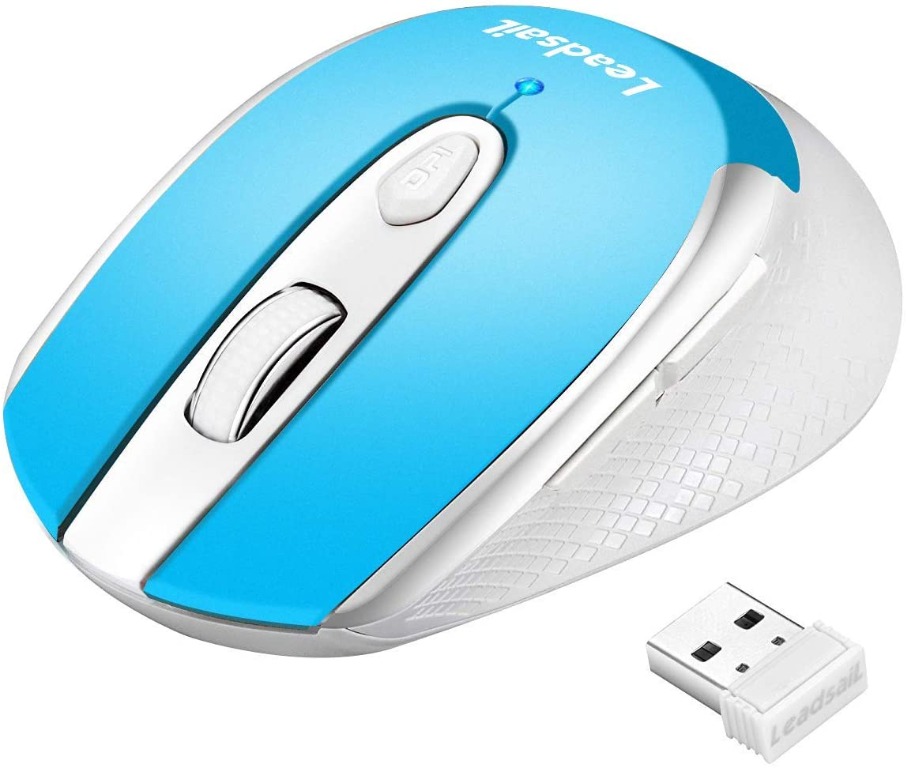 LeadsaiL Wireless Computer Mouse, 2.4G Portable Slim Wireless Mouse ...