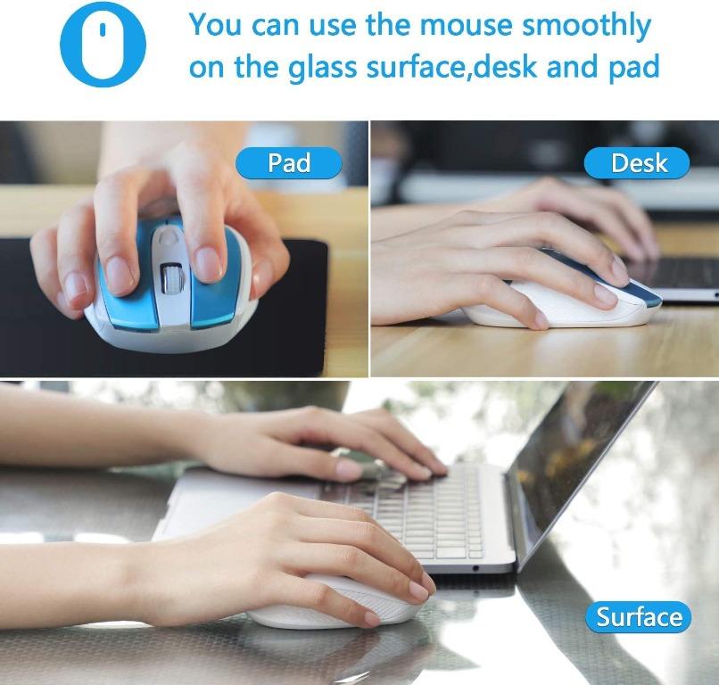 LeadsaiL Wireless Computer Mouse, 2.4G Portable Slim Wireless Mouse ...