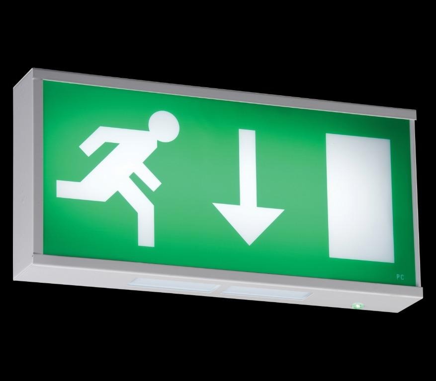 LED Emergency Exit Sign Down Arrow, Everything Else on Carousell