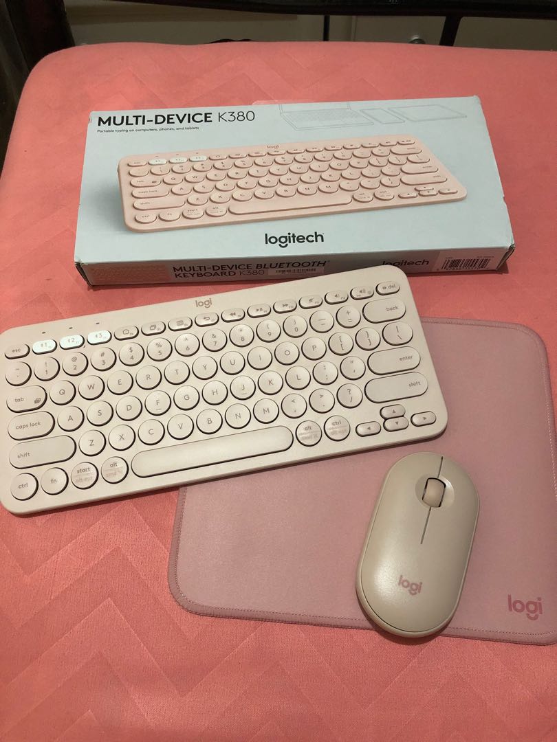 Logitech Wireless Keyboard Mouse and Pad (Pink), Computers & Tech ...