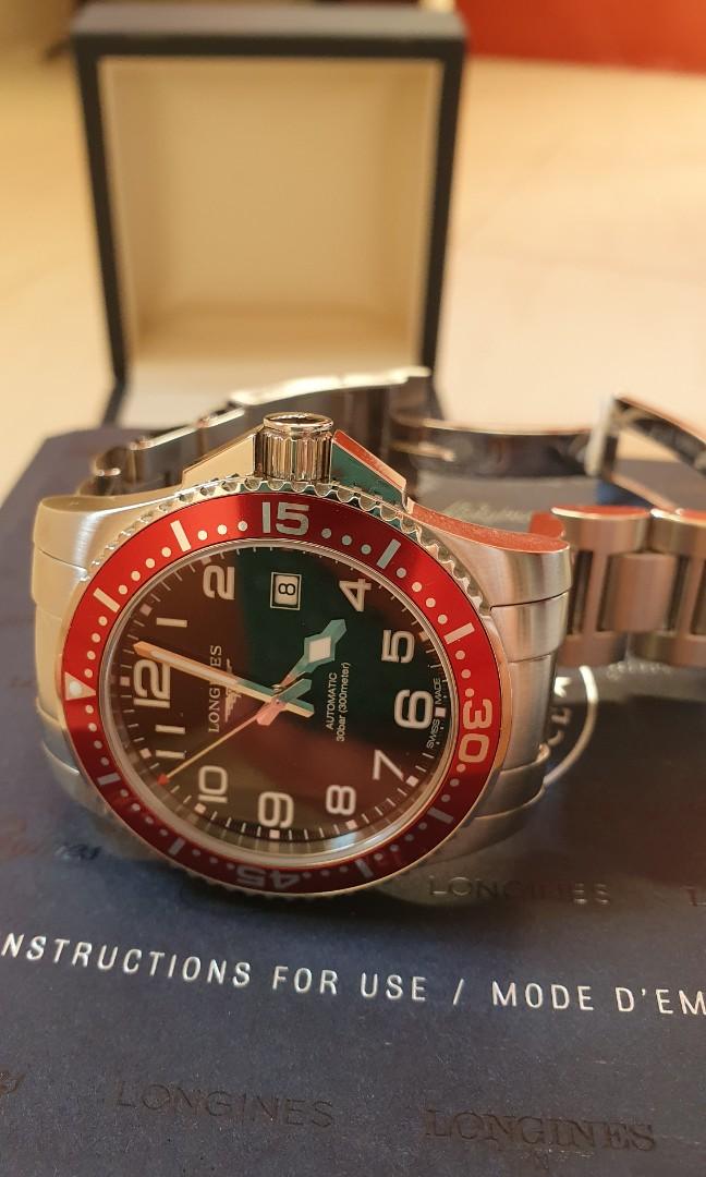 Longines Hydroconquest Automatic 41 Red, Men's Fashion, Watches ...