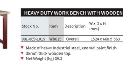 M10 Workbench with tool rack, Furniture & Home Living, Furniture ...
