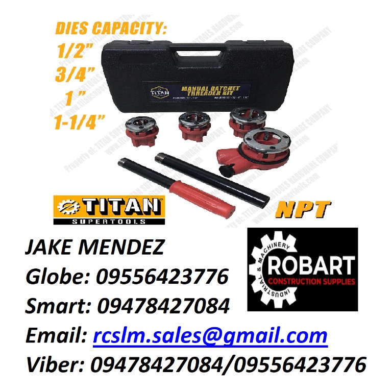 MANUAL PIPE THREADER, Commercial & Industrial, Construction Tools ...