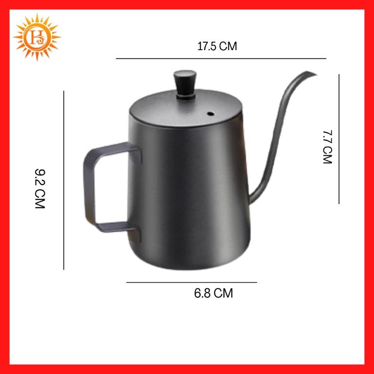 Mini Gooseneck Pot with Lid, Portable Coffee and Tea Kettle 350 ml ...