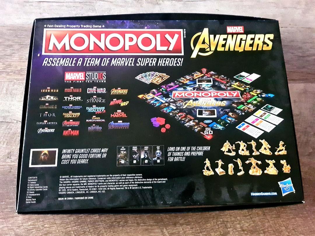 Monopoly: Marvel Avengers Edition, Hobbies & Toys, Toys & Games on ...