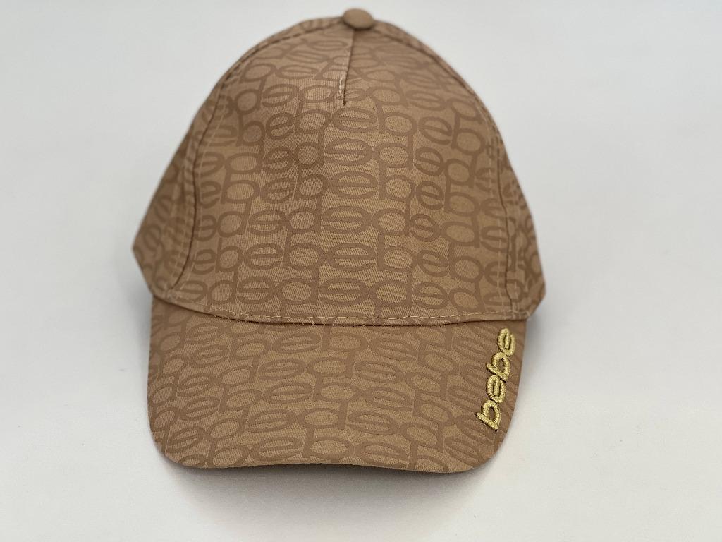 NEW! BEBE WOMEN'S TAN BROWN GOLD SIGNATURE LOGO ADJUSTABLE CAP HAT SALE ...