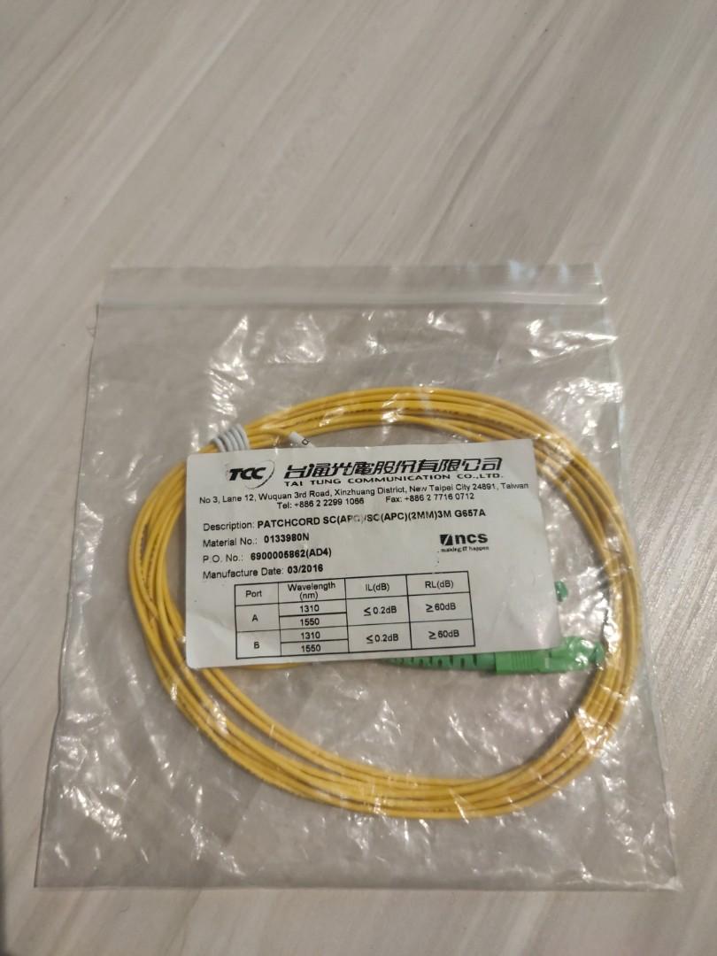 Optical patch cord. Fiber cable. Ont modem cable, Computers & Tech ...