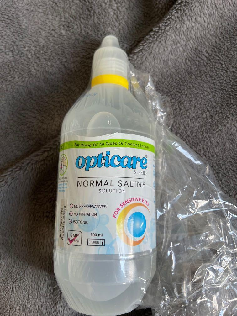 Opticare Normale Saline Solution 500ml, Beauty & Personal Care, Vision ...