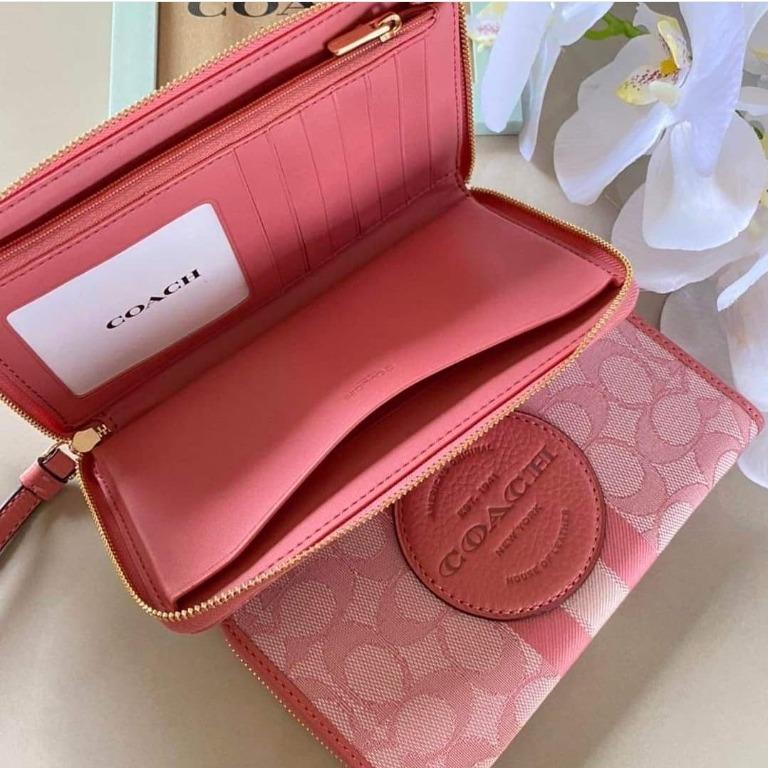 Original Coach Dempsey Large Phone Wallet In Signature Jacquard With ...