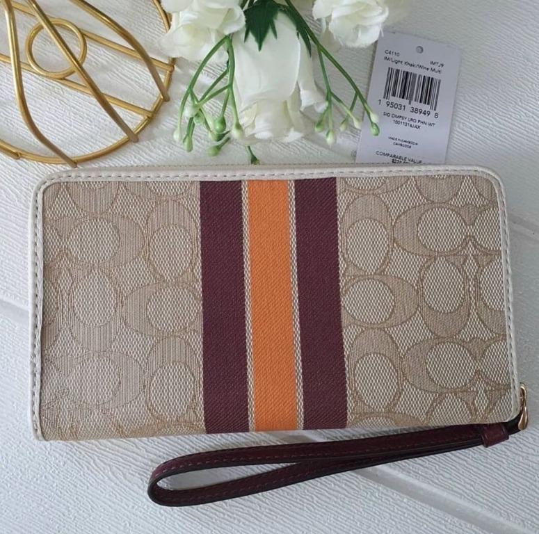 Original Coach Dempsey Large Phone Wallet In Signature Jacquard With ...