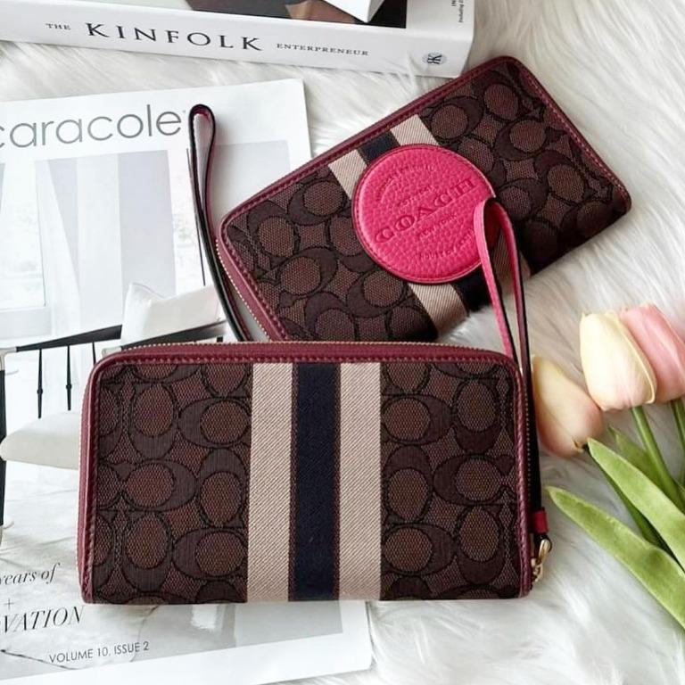 Original Coach Dempsey Large Phone Wallet In Signature Jacquard With ...