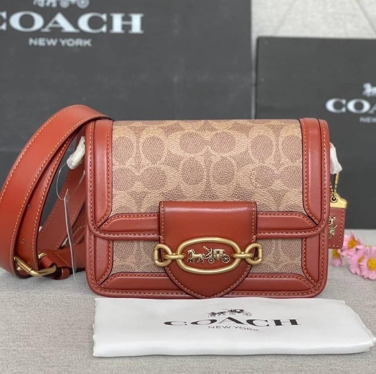 Original Coach Hero Crossbody In Signature Canvas C8469 - Khaki, Women ...