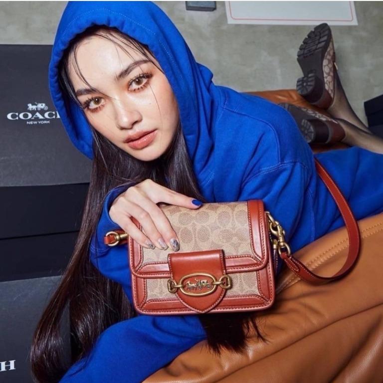 Original Coach Hero Crossbody In Signature Canvas C8469 - Khaki, Women ...