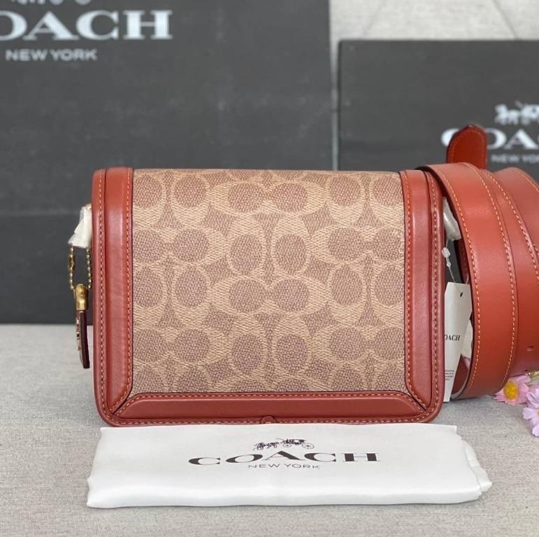 Original Coach Hero Crossbody In Signature Canvas C8469 - Khaki, Women ...