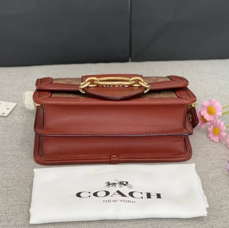 Original Coach Hero Crossbody In Signature Canvas C8469 - Khaki, Women ...