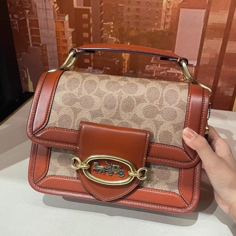 Original Coach Hero Women's Shoulder Bag In Signature Canvas C8450 ...