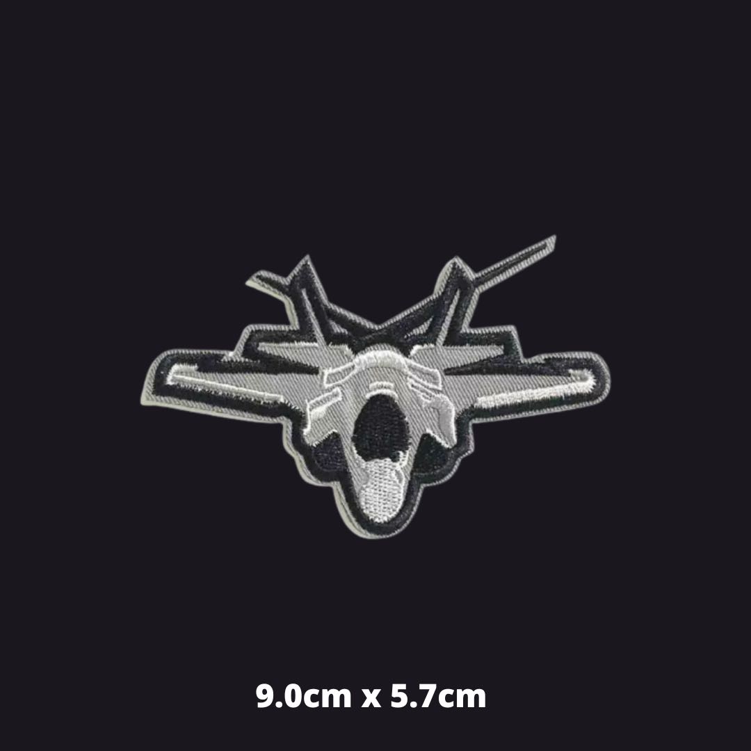 (Patch) Fighter Jet F16 Aircraft Army Pilot Sky Grey Machine Iron On ...