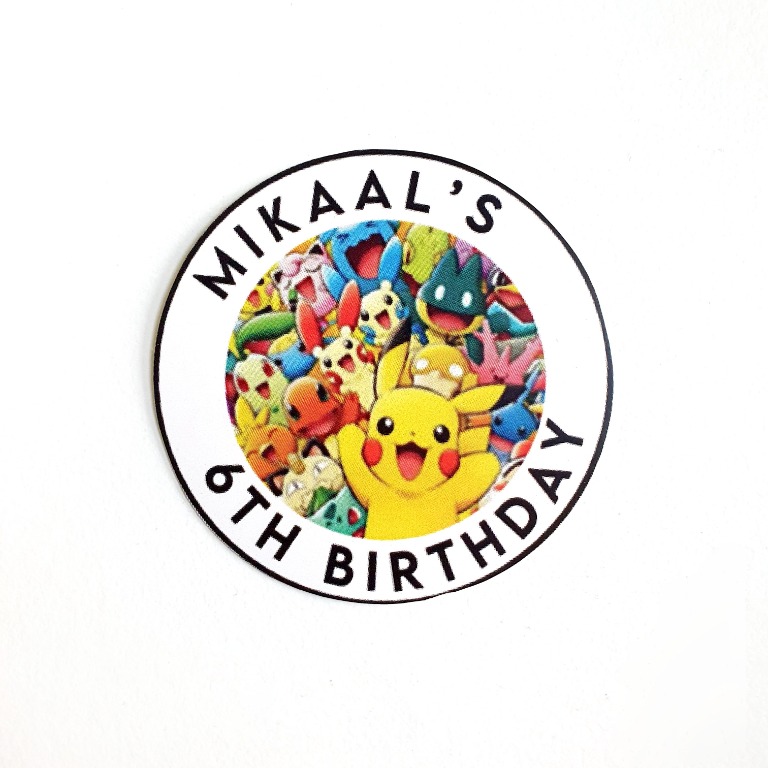 Personalised Pokemon Birthday Stickers, Hobbies & Toys, Stationery ...