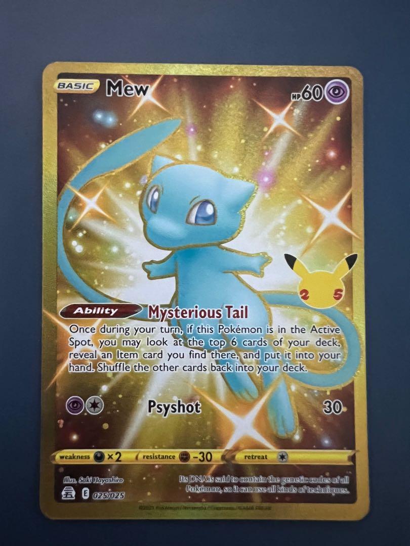 Pokemon shiny mew gold 25th anniversary celebration, Hobbies & Toys ...