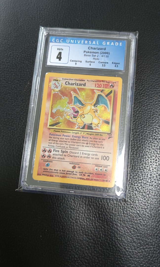 Pokemon TCG Charizard Base set 2 cgc 4, Hobbies & Toys, Toys & Games on ...