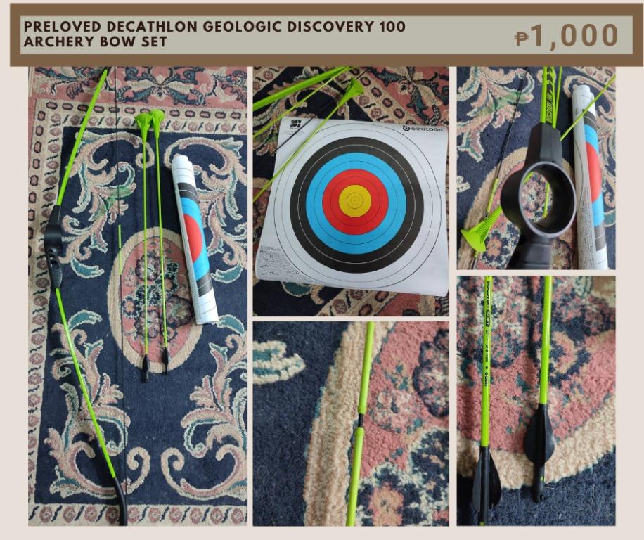 Preloved Decathlon Geologic Discovery 100 - Archery Bow Set, Hobbies ...