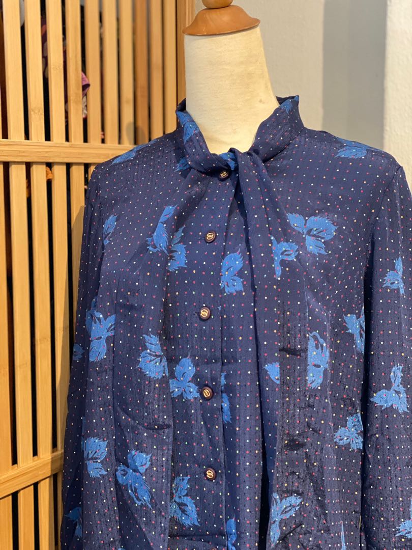 Preppy Blouse, Women's Fashion, Tops, Blouses on Carousell